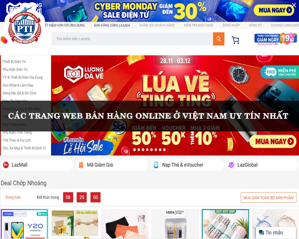 Các trang web bán hàng online ở Việt Nam uy tín nhất